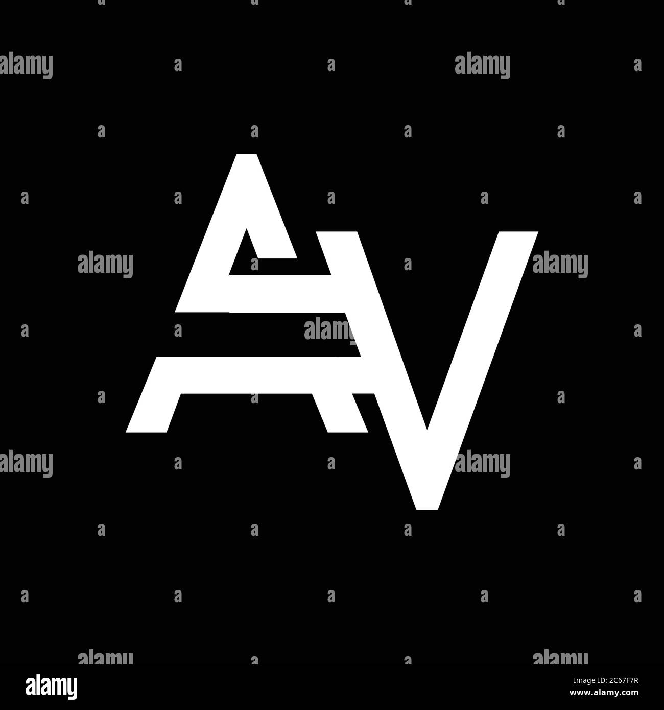 AV Logo Design Business Typography Vector Template. Creative Linked ...