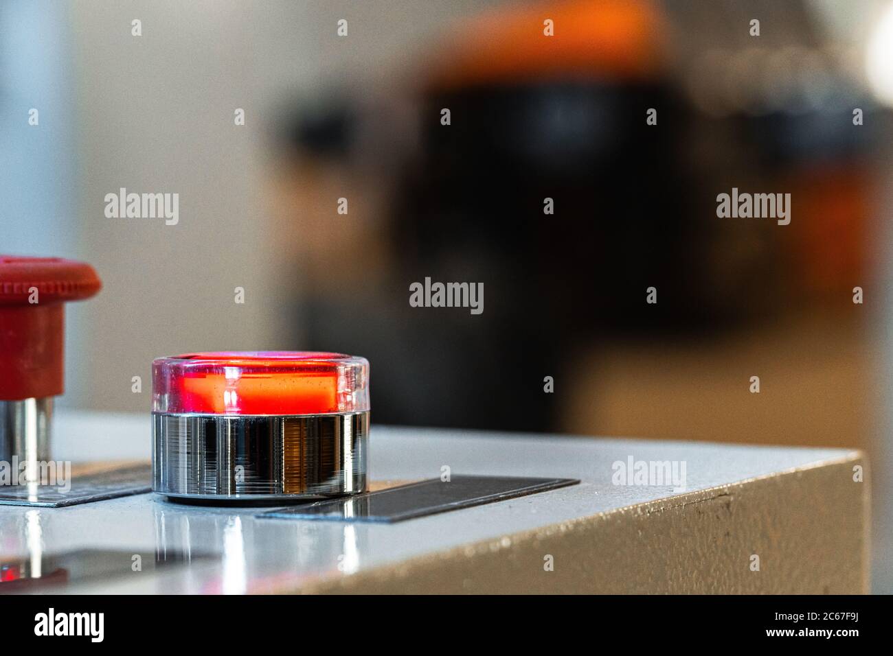 Close up of control panel in industrial production factory Stock Photo ...