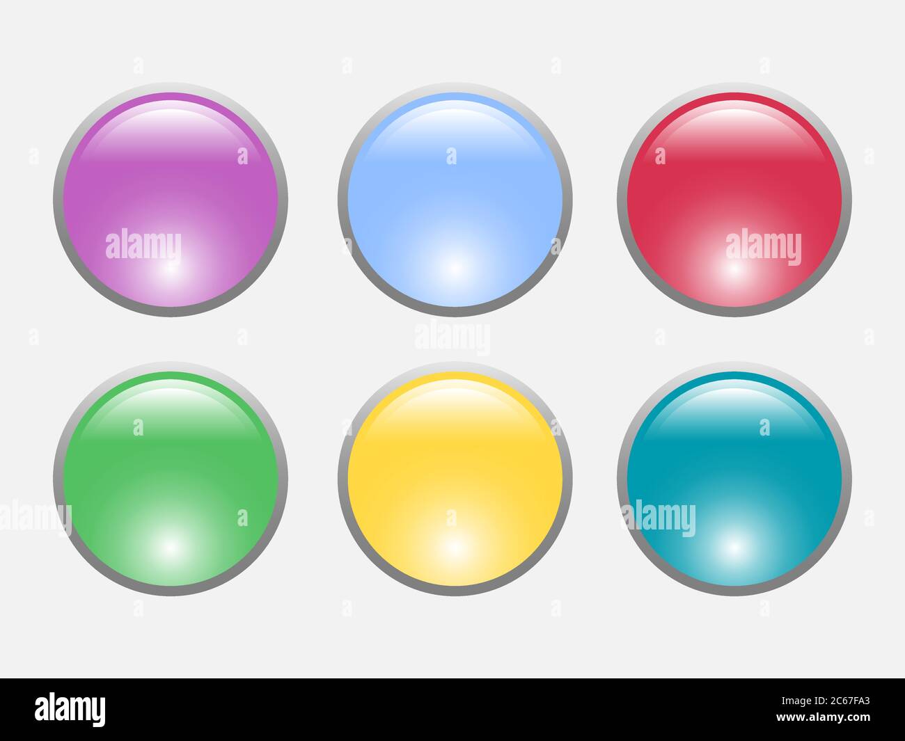 Color buttons set isolated on white background Stock Vector Image & Art ...