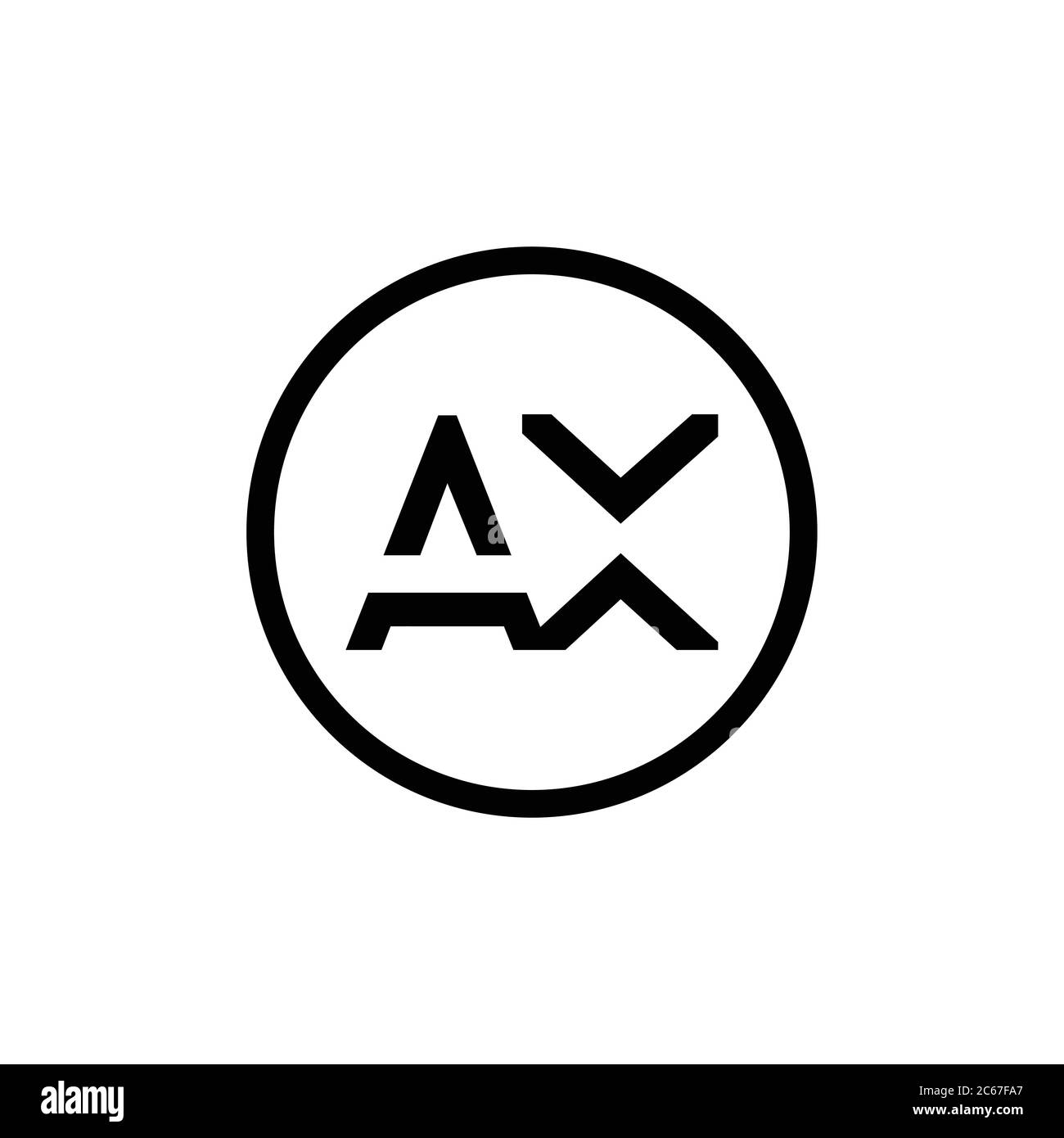 AX Logo Design Business Typography Vector Template. Creative Linked ...