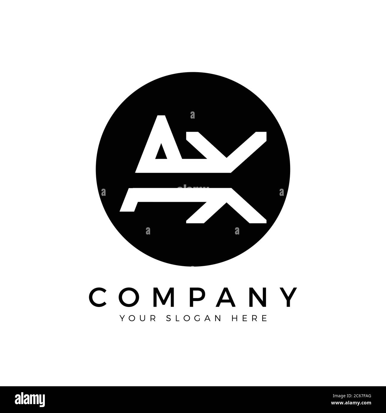 Logo initial letters ax vector vectors Black and White Stock Photos ...