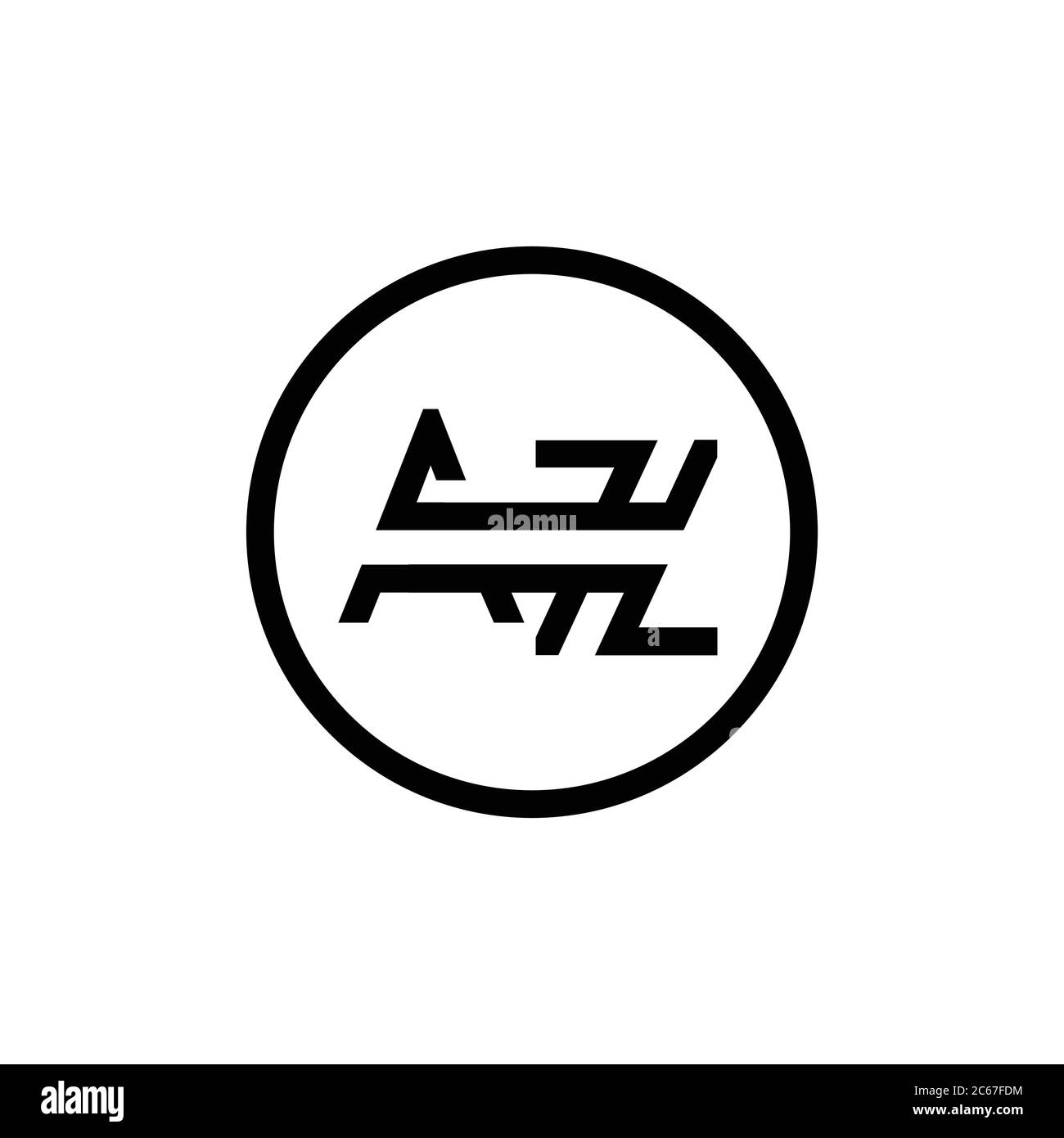 AZ Logo Design Business Typography Vector Template. Creative Linked ...