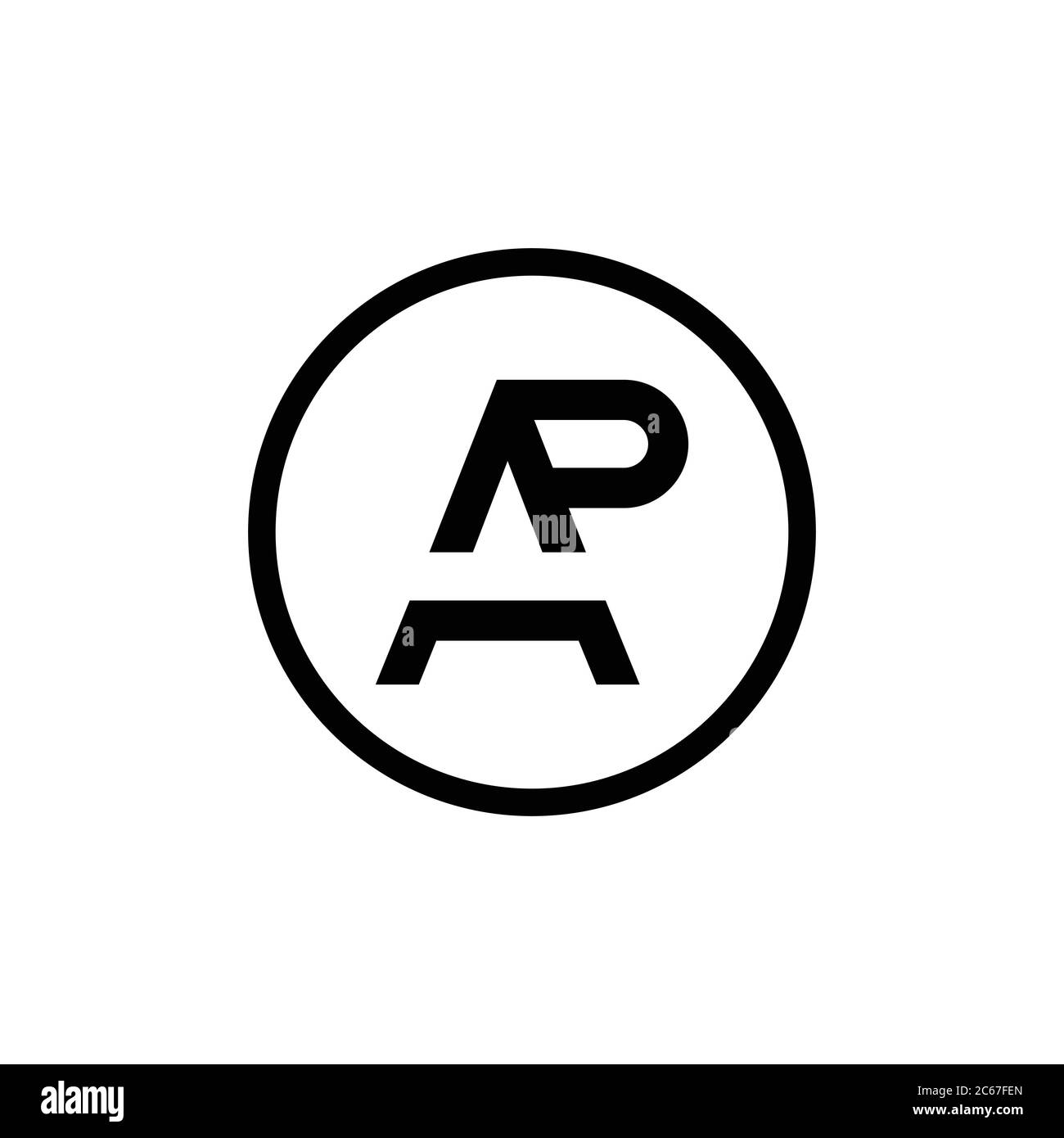AP Logo Design Business Typography Vector Template. Creative Linked ...