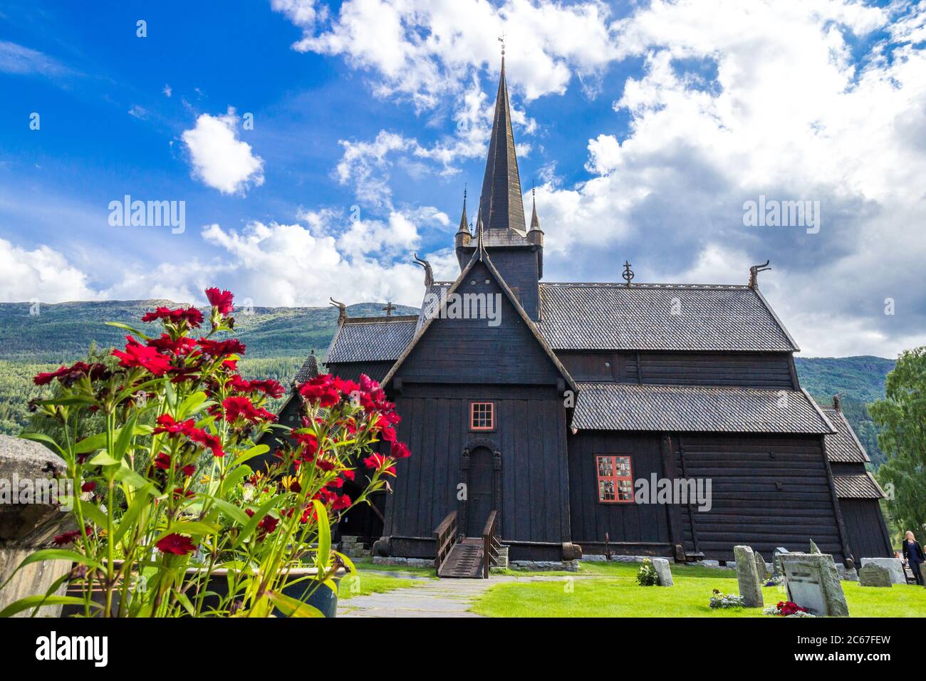 Lom stavkirke norway hi-res stock photography and images - Alamy
