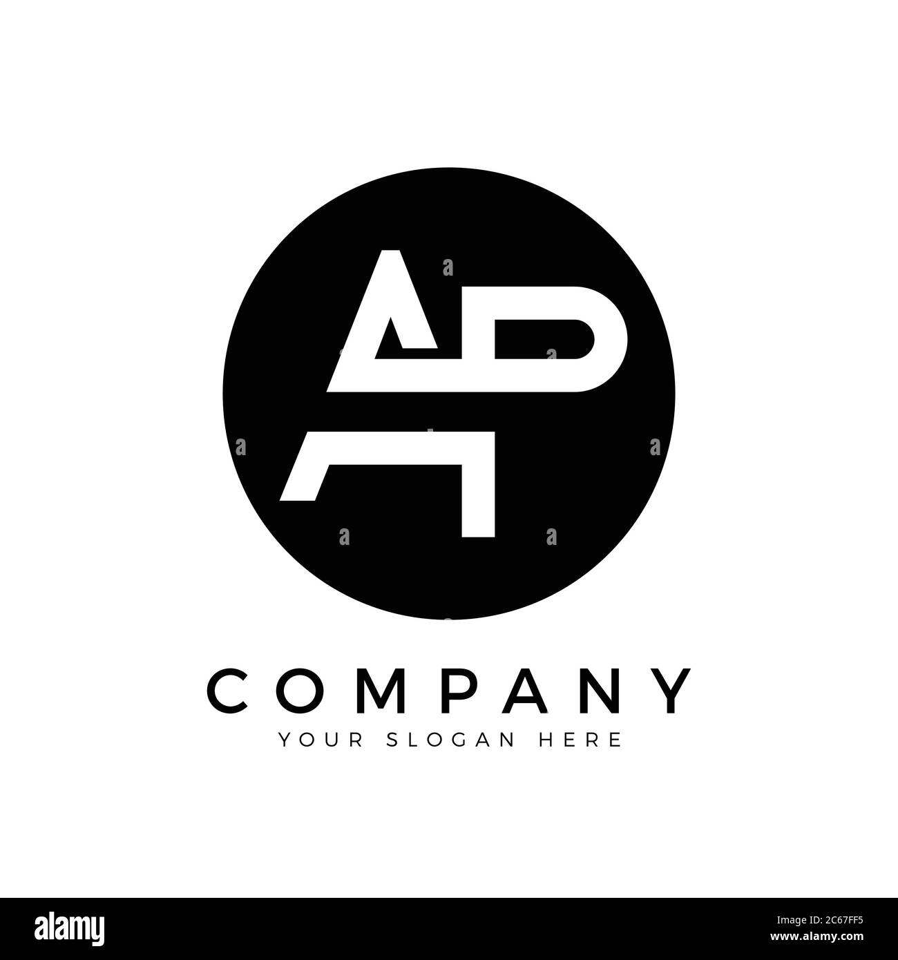 AP Logo Design Business Typography Vector Template. Creative Linked ...