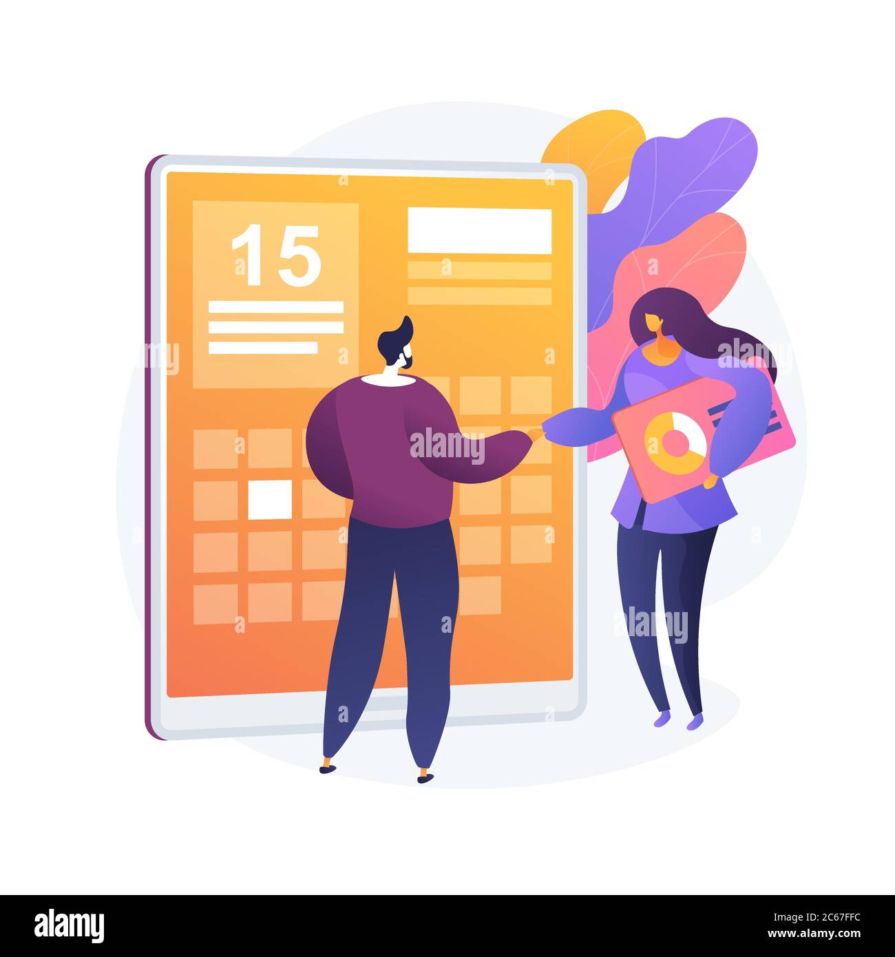 Project deadline date planning vector concept metaphor Stock Vector ...