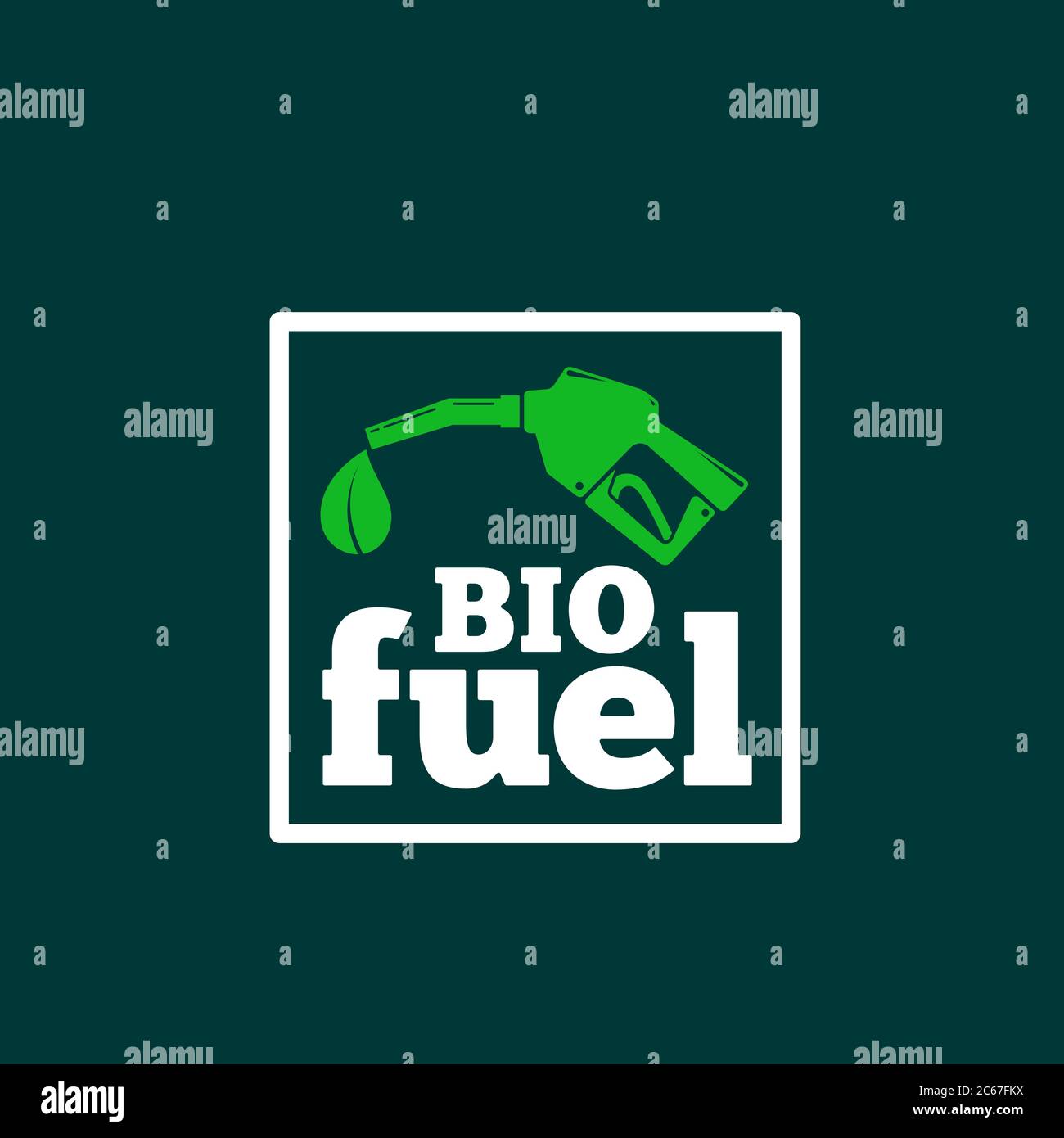Vector Logo or Sign Template. Abstract Bio Fuel Concept. Fueling Pistol ...