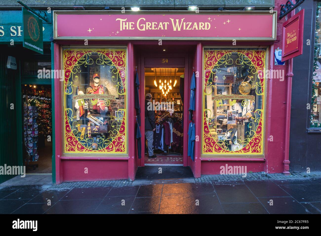 The Great Wizard gift shop in Edinburgh, the capital of Scotland, part ...