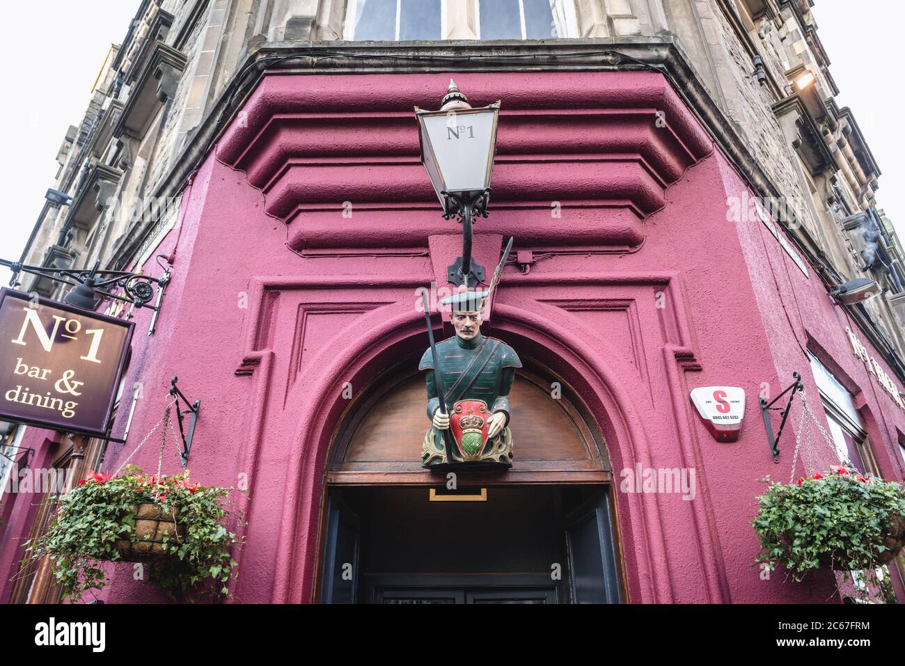 No 1 High Street pub on High Street in Edinburgh, the capital of ...