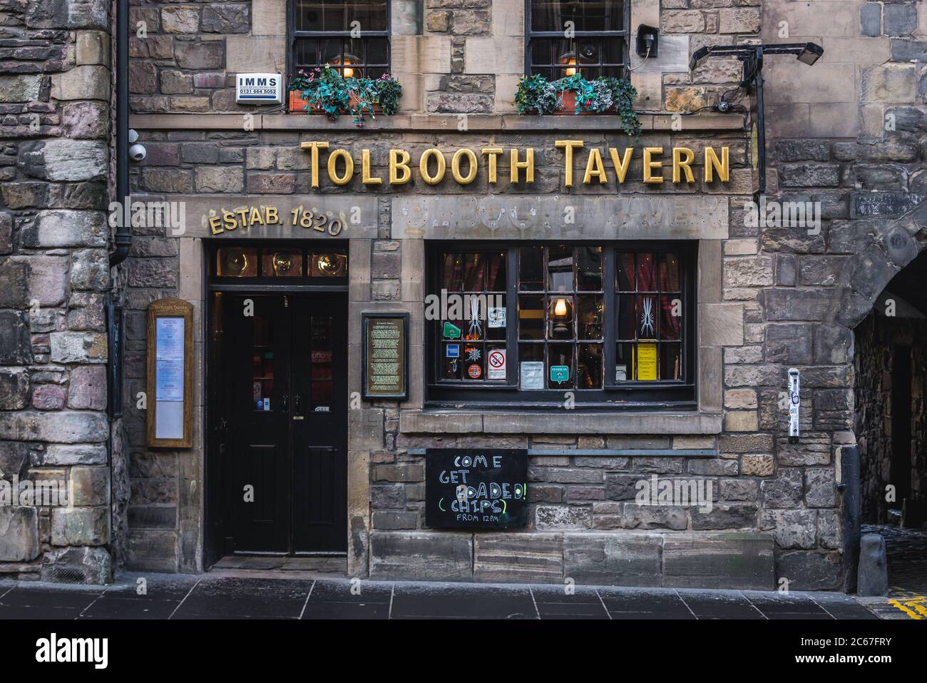 Tolbooth Tavern pub at Canongate Street in Edinburgh, the capital of ...