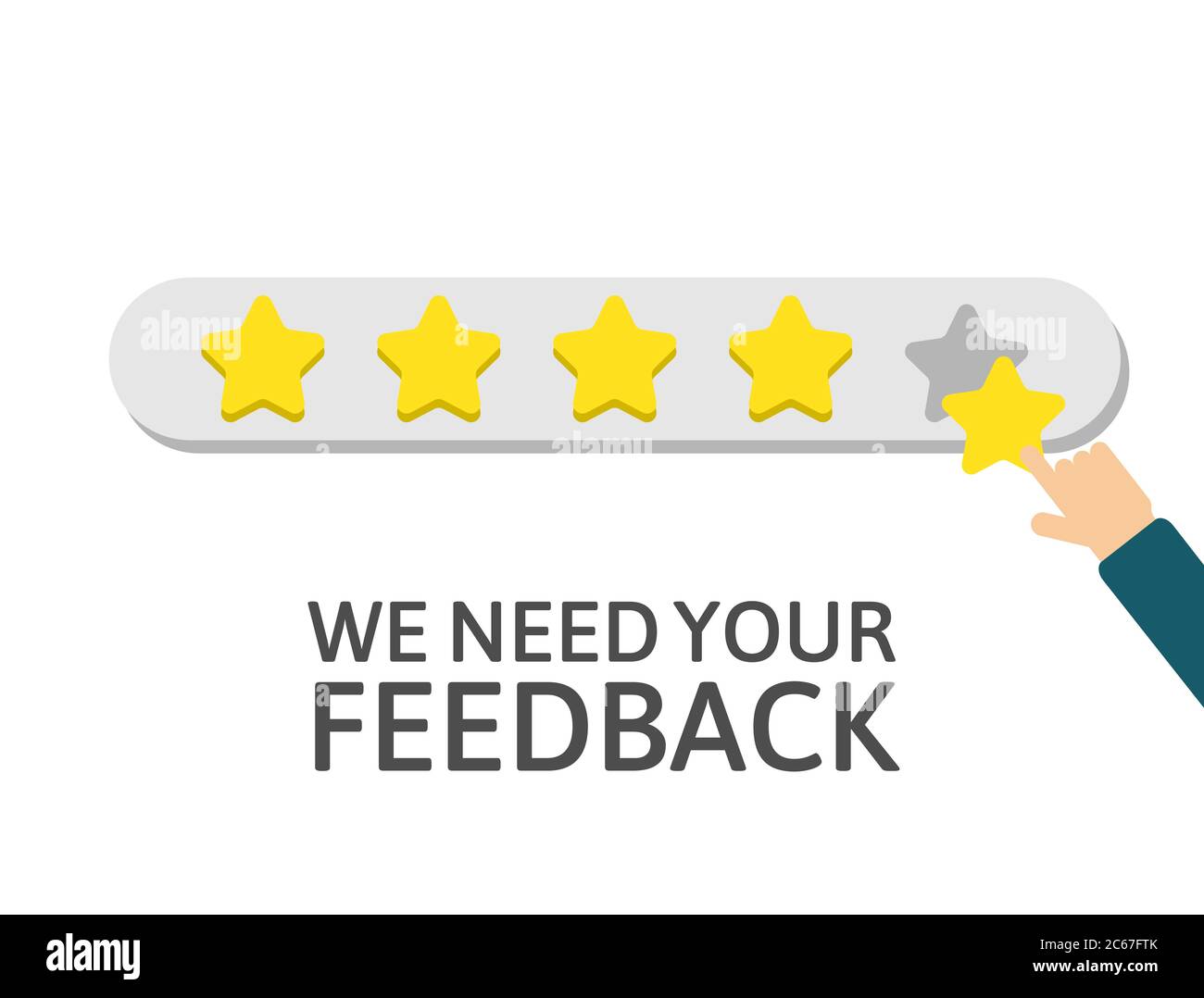 Star rating. Businessman holding a gold star in hand, to give five ...