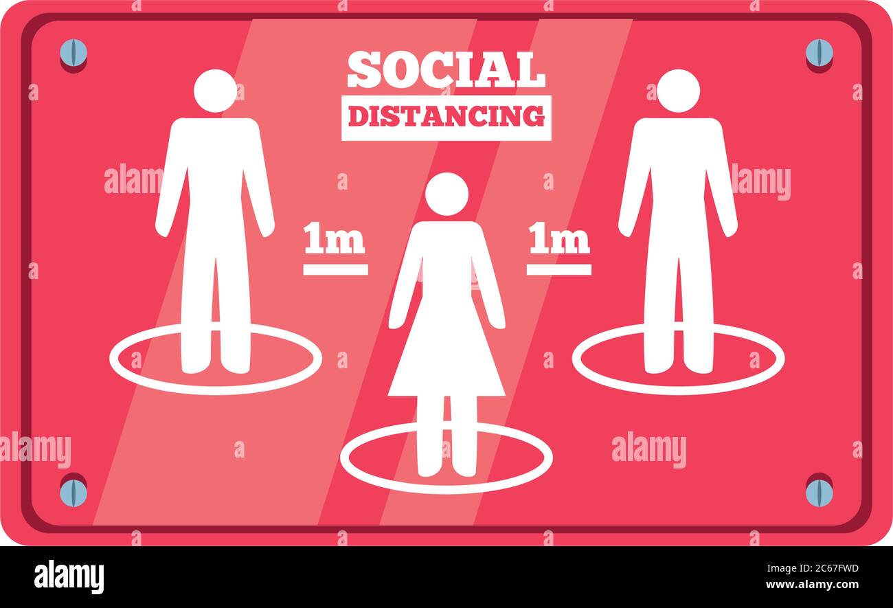 Please keep your distance poster hi-res stock photography and images ...