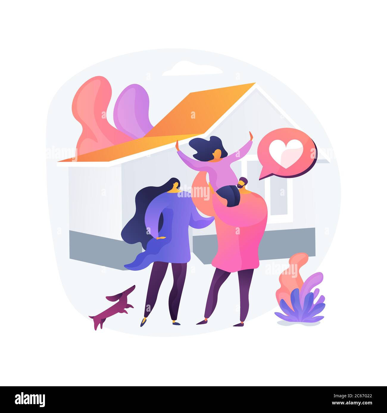 Family house abstract concept vector illustration Stock Vector Image ...
