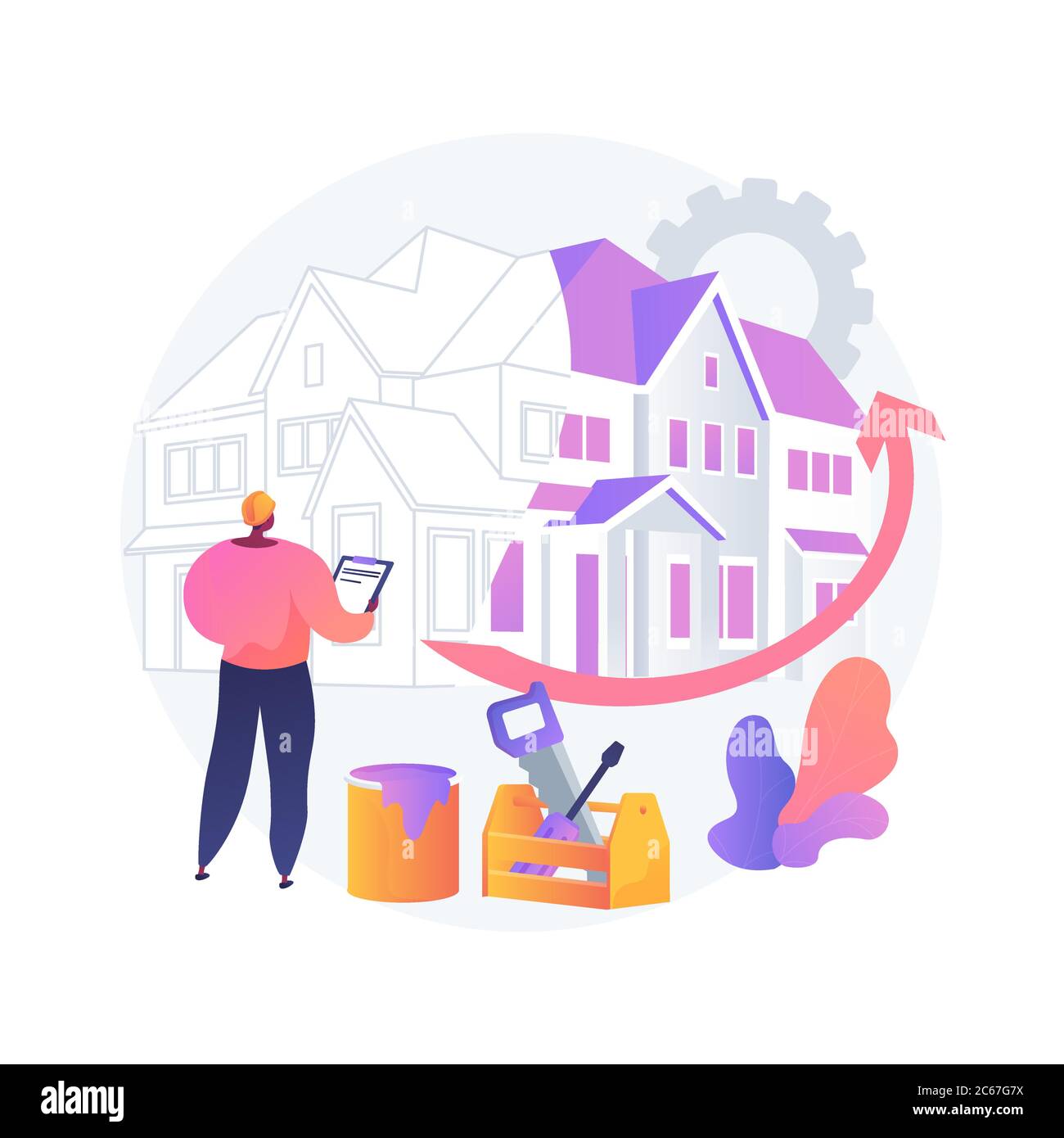 House renovation abstract concept vector illustration Stock Vector ...