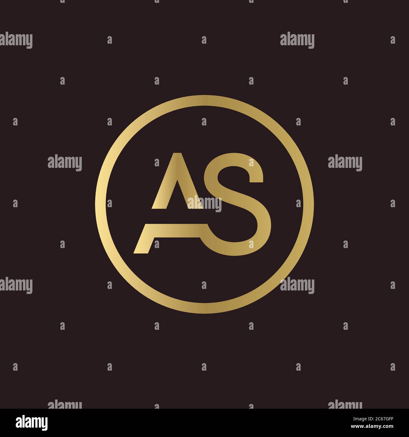 AS Logo Design Business Typography Vector Template. Creative Linked ...