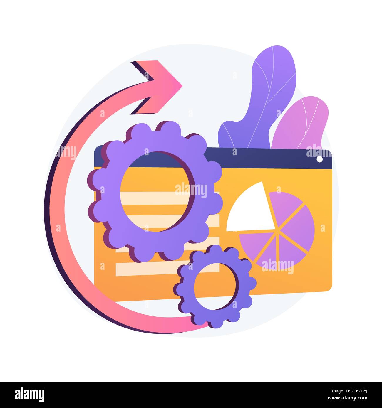 Analyzing data isolated cartoon Stock Vector Images - Alamy