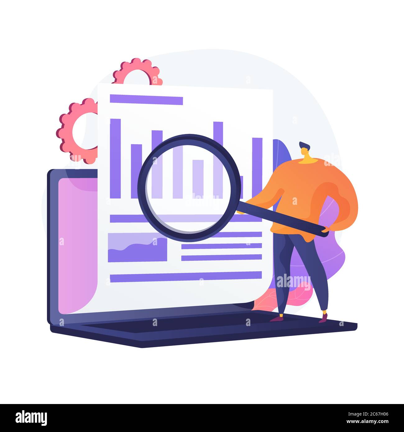 Company employee analyzing research Cut Out Stock Images & Pictures - Alamy