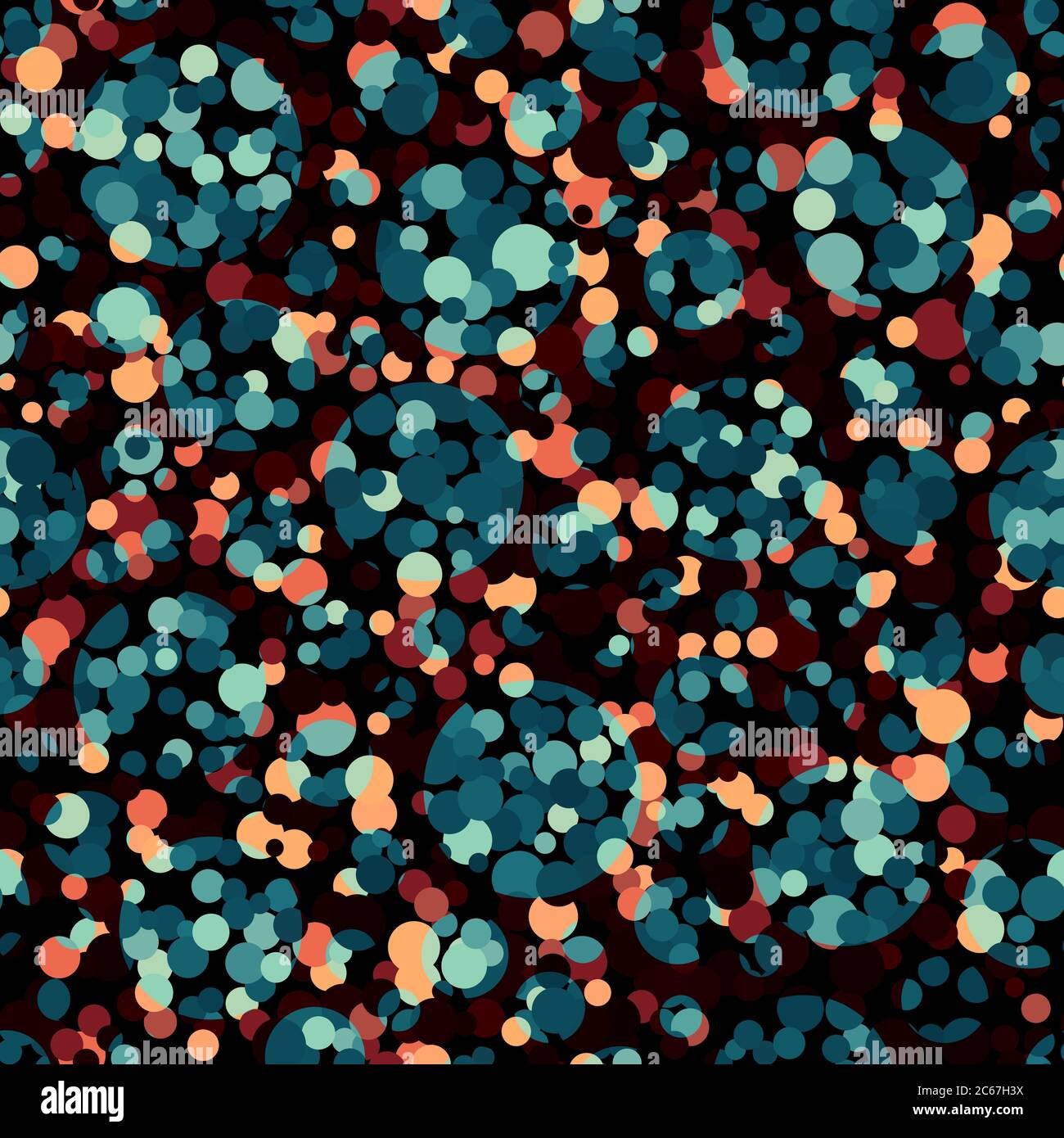 Seamless texture with transparent multi-colored bubbles. Large and ...