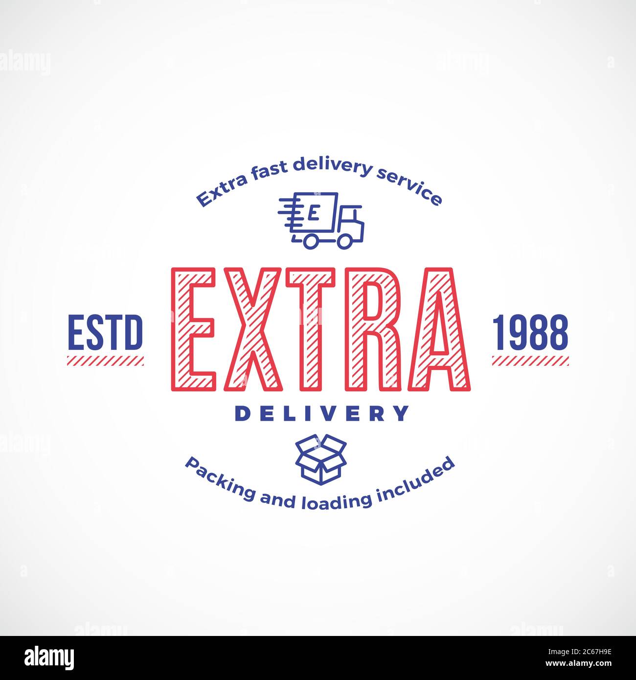 Fast Delivery Service Sign, Emblem or Logo Template. Van Car with ...