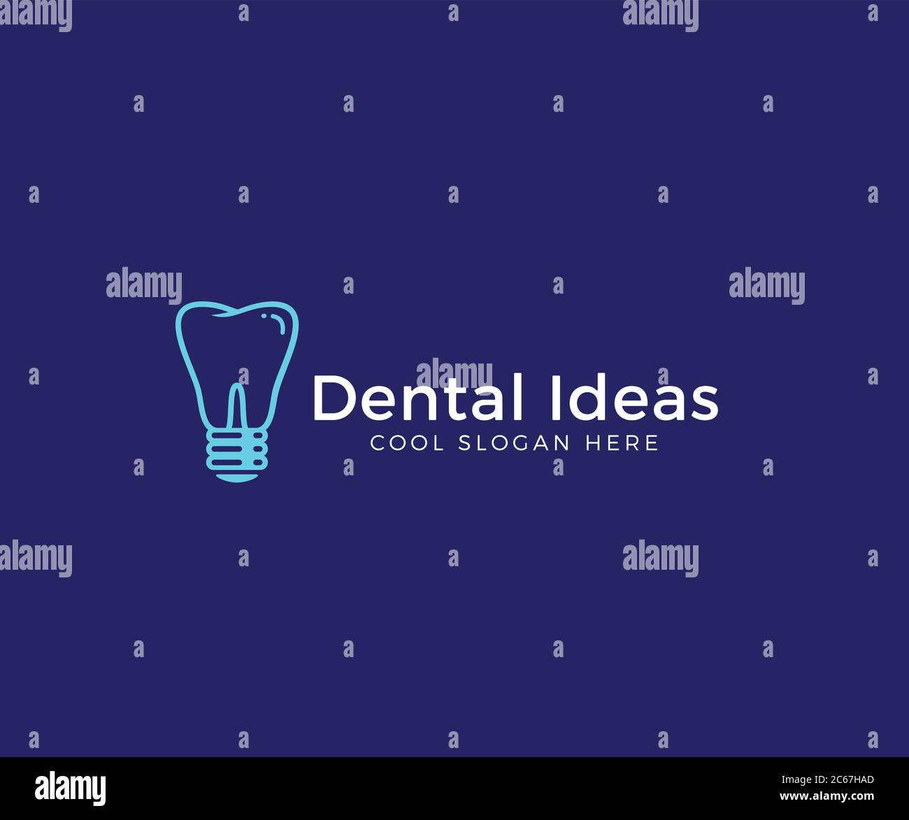 Dental Ideas Abstract Vector Logo Template. Tooth and Light Bulb ...