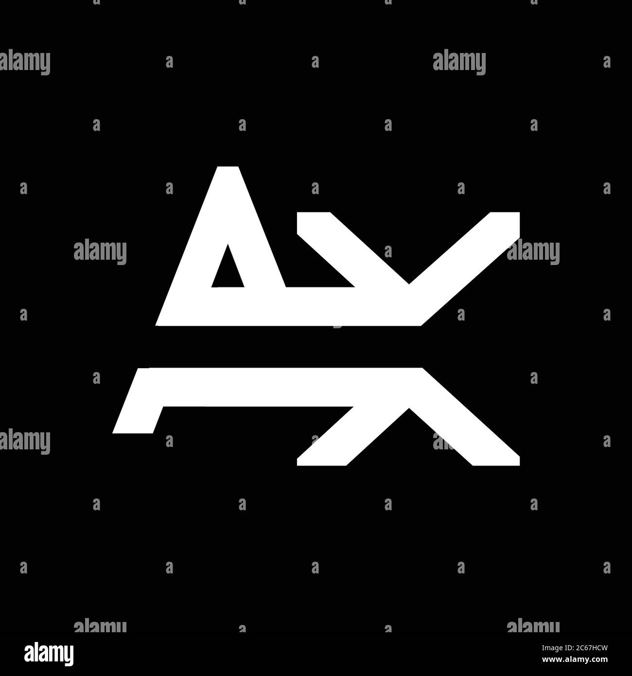 AX Logo Design Business Typography Vector Template. Creative Linked ...