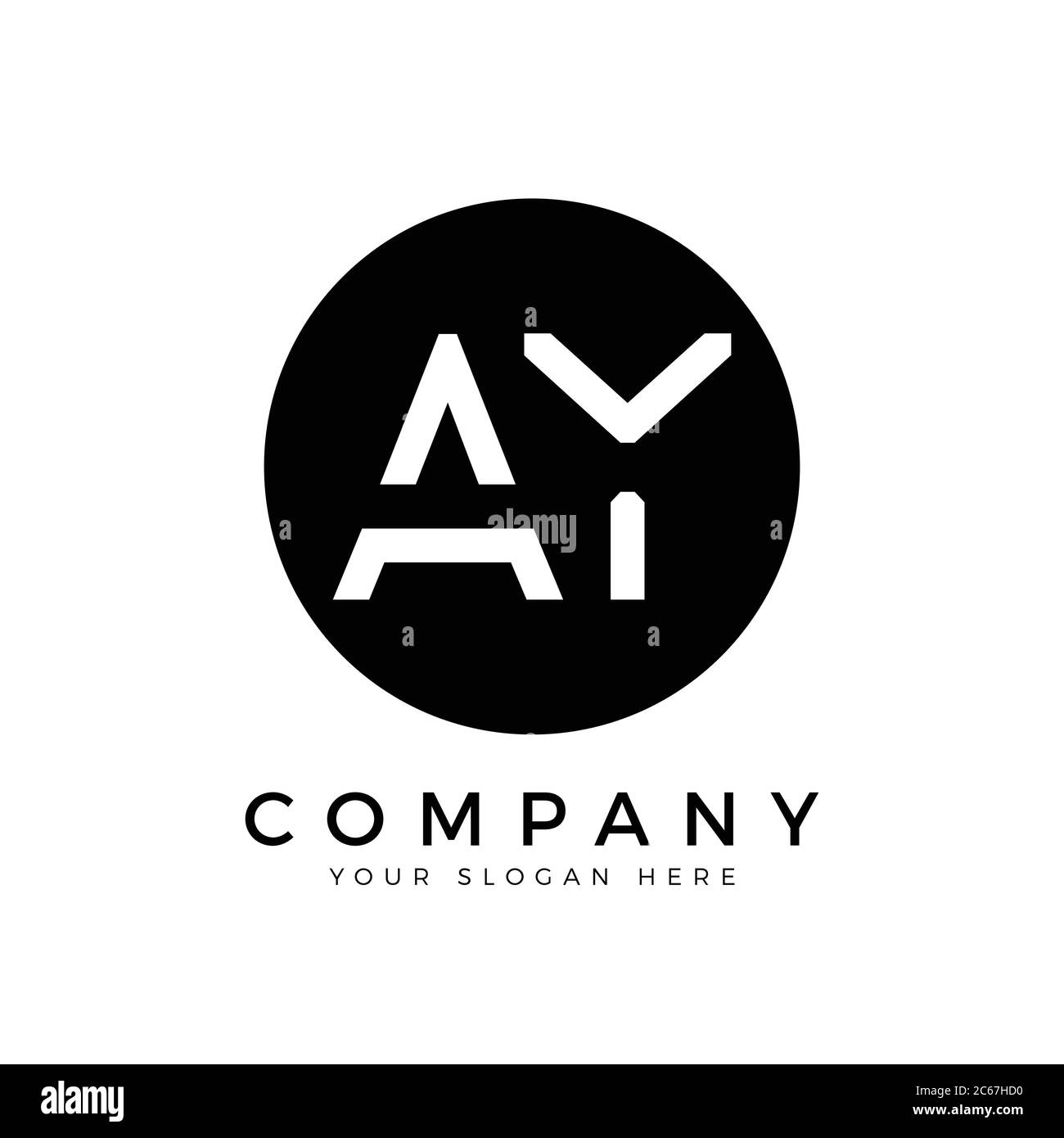 AY Logo Design Business Typography Vector Template. Creative Linked ...