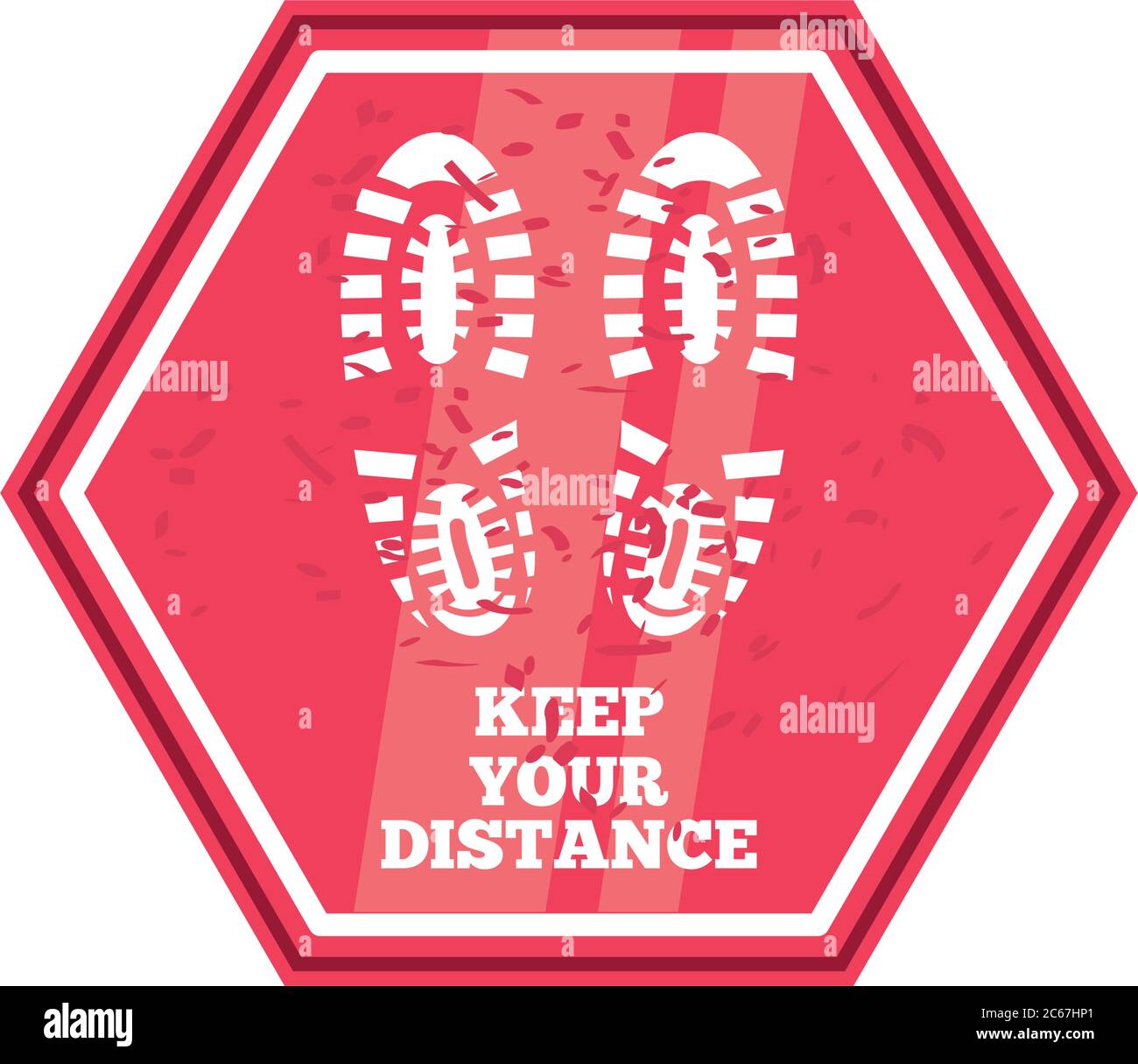 social distancing, please keep a safe distance, warning sign vector ...