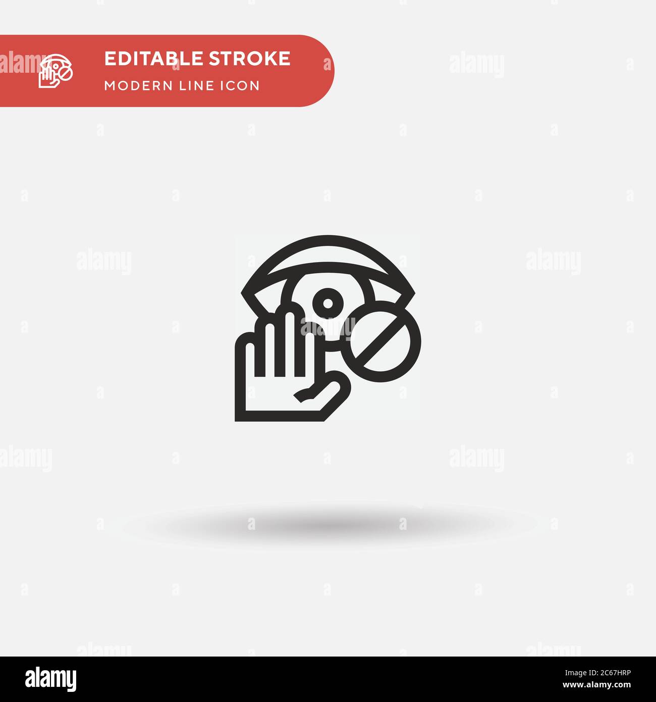No Touch Simple vector icon. Illustration symbol design template for ...