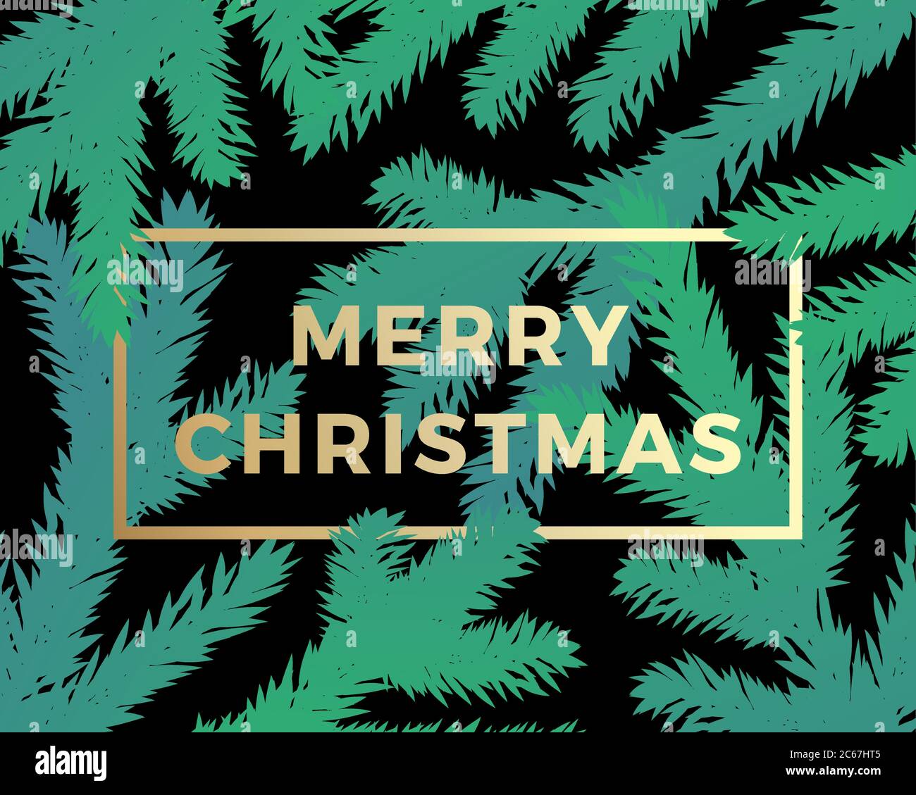 Merry Christmas Abstract Vector Classy Card. Modern Golden Typography ...