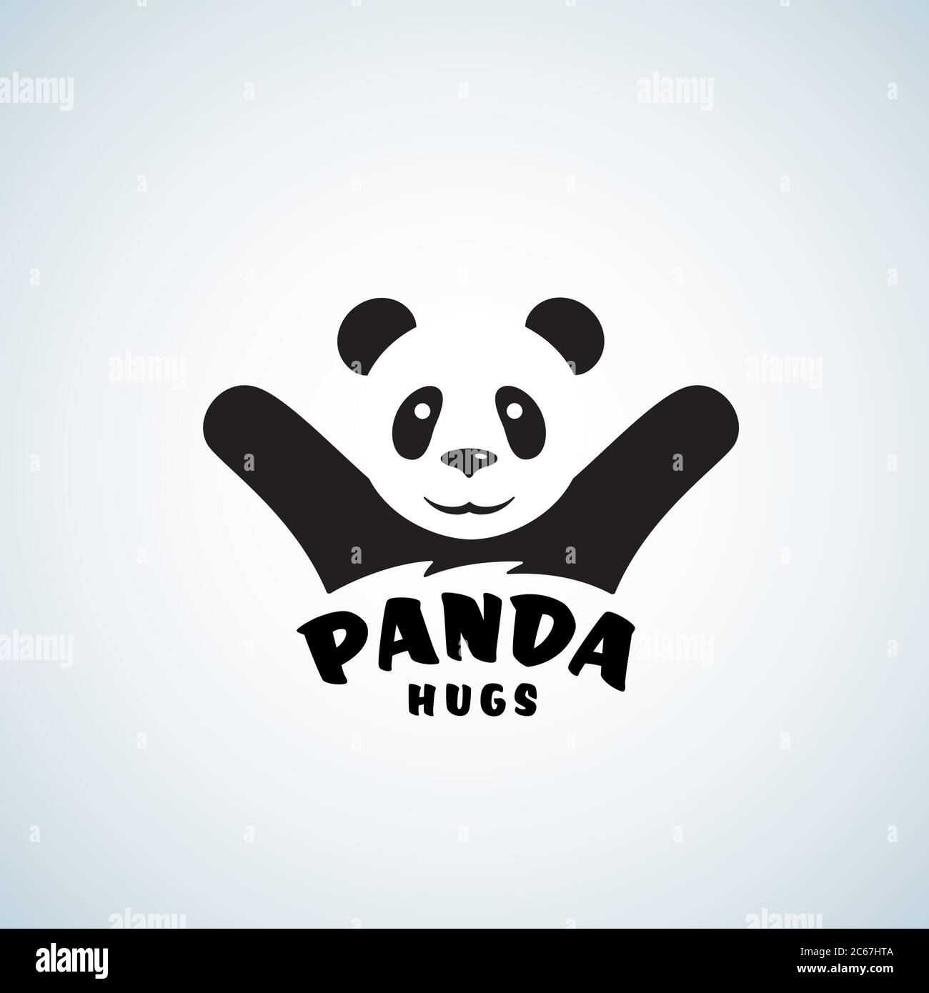 Panda Bear Negative Space Panda Apple Logo Negative Space Concept