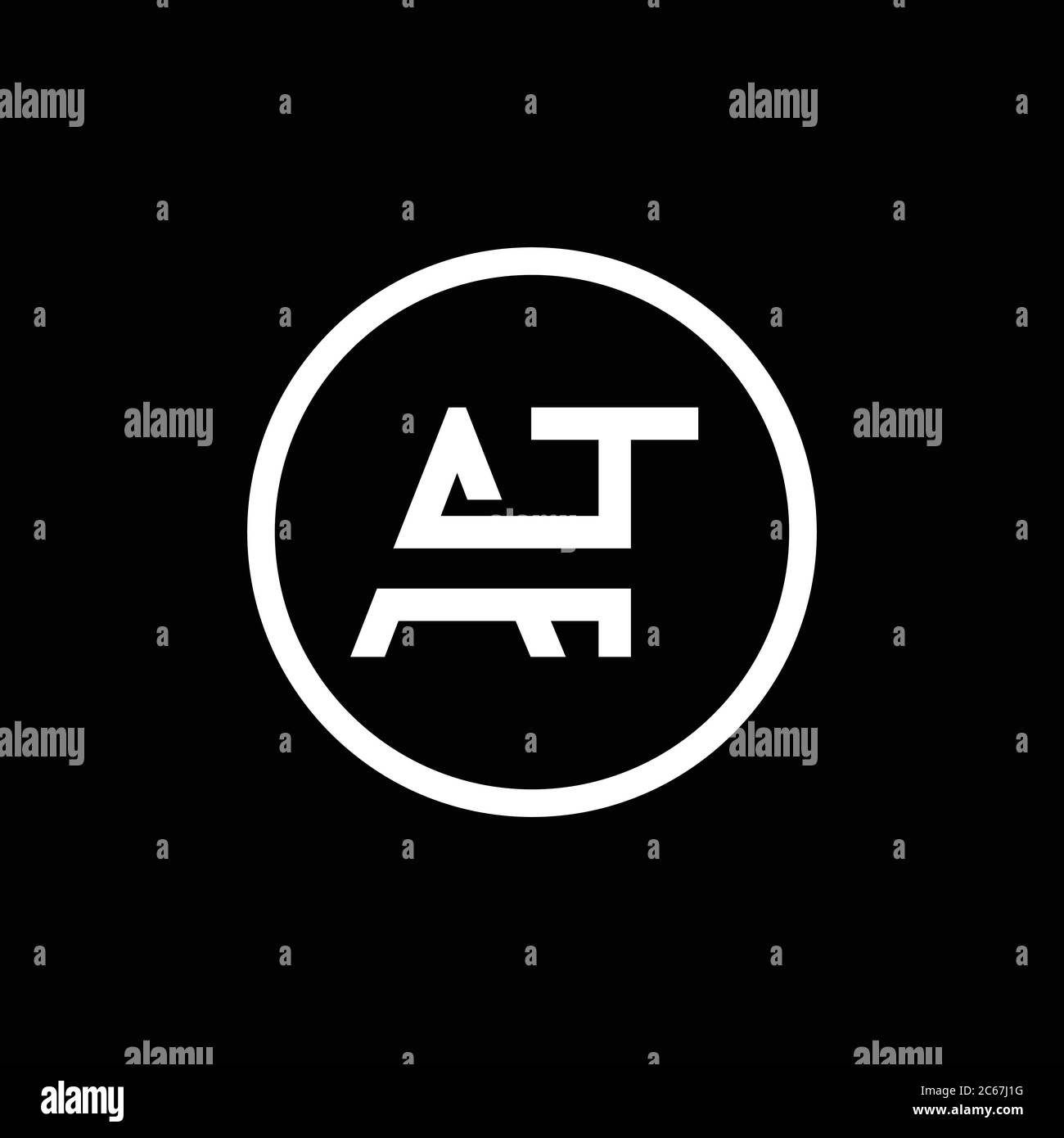 AT Logo Design Business Typography Vector Template. Creative Linked ...