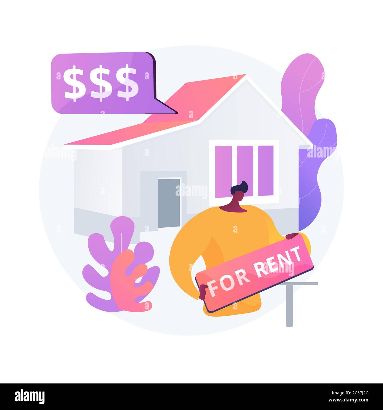 House for rent abstract concept vector illustration Stock Vector Image ...