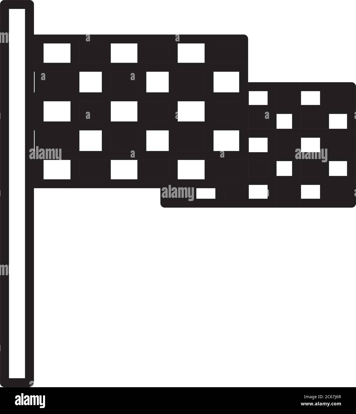 finish checkered flag line style icon vector illustration design Stock ...