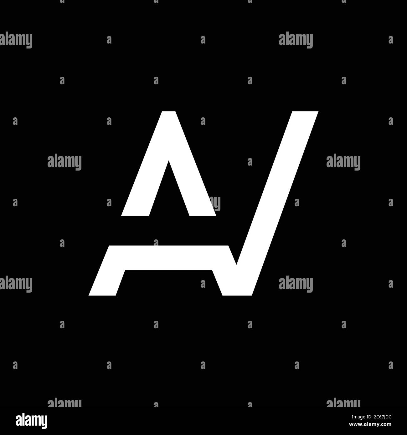 AV Logo Design Business Typography Vector Template. Creative Linked ...