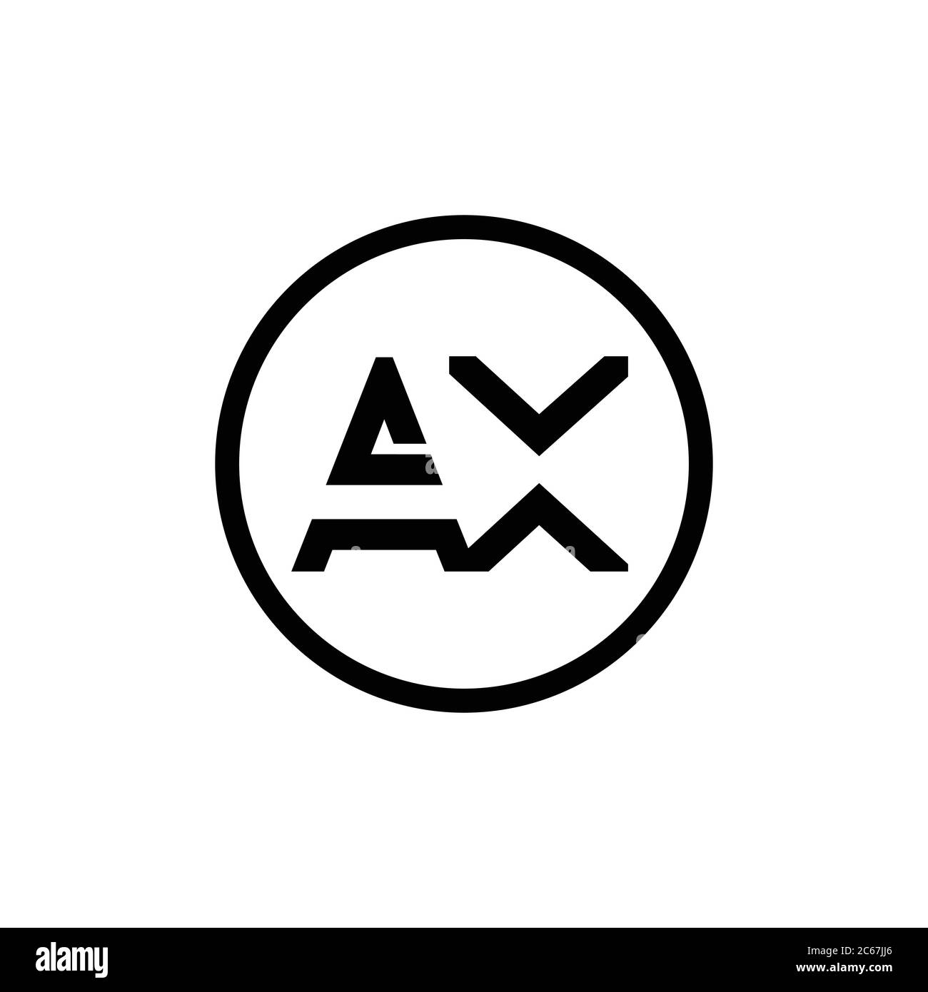 AX Logo Design Business Typography Vector Template. Creative Linked ...