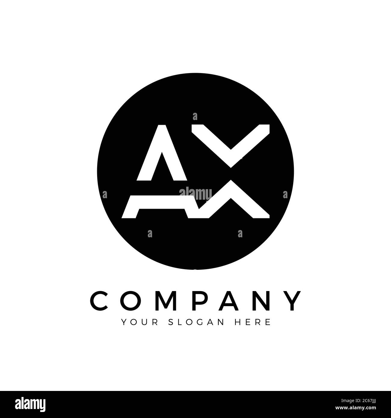 AX Logo Design Business Typography Vector Template. Creative Linked ...