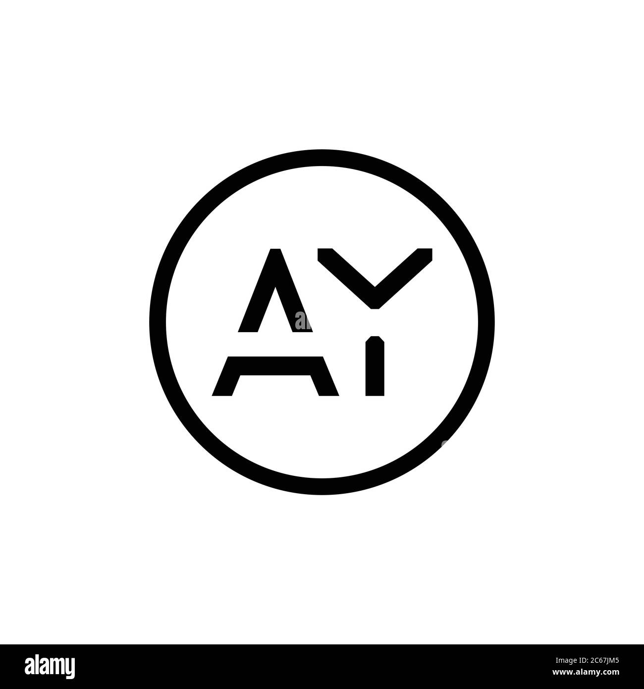 AY Logo Design Business Typography Vector Template. Creative Linked ...