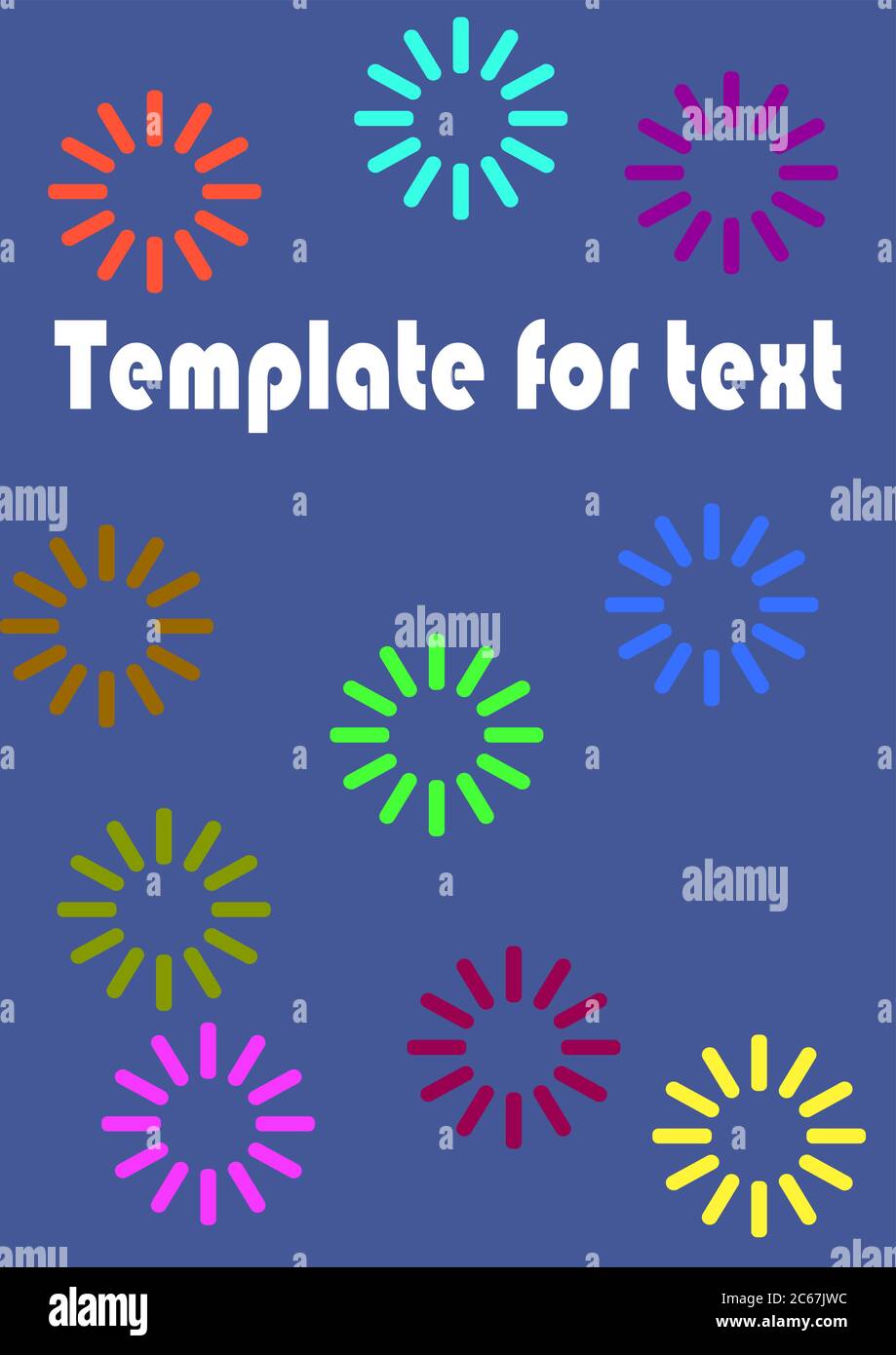 Colored circles on a gray background template for text Stock Vector ...