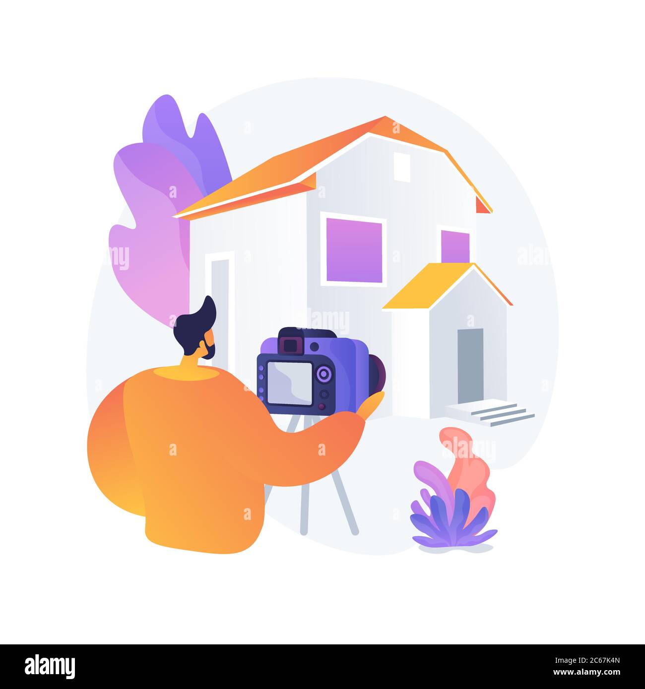 Real estate photography abstract concept vector illustration Stock ...