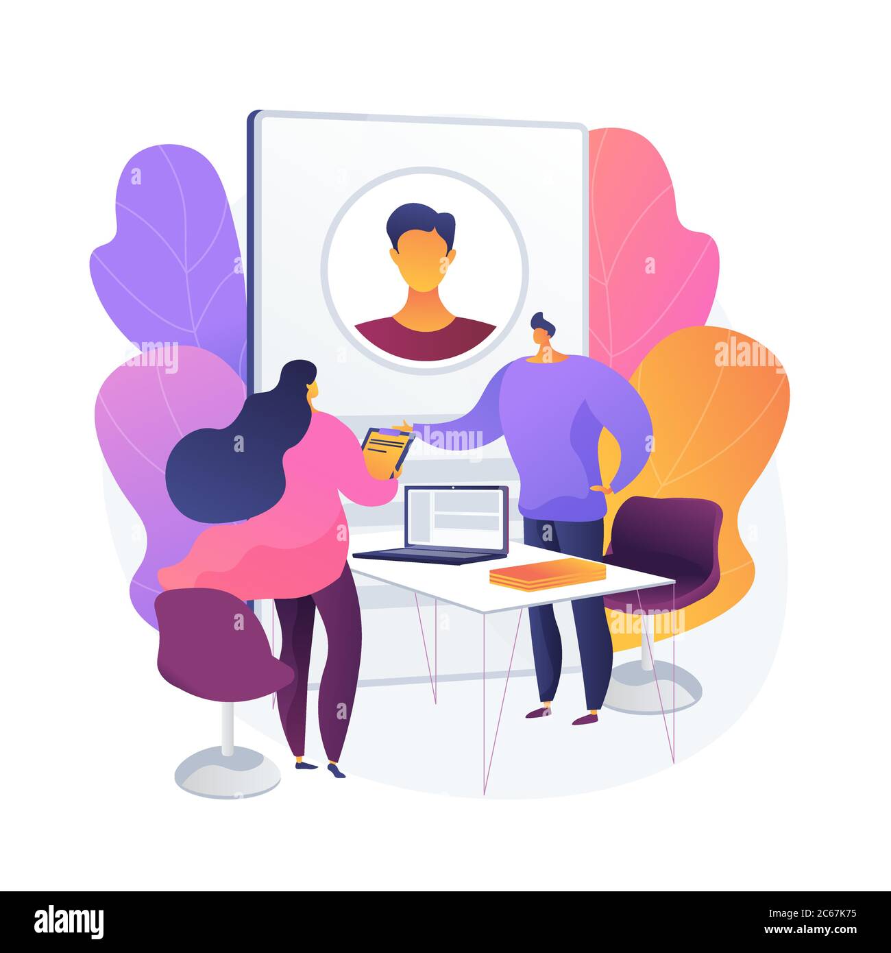 Job interview process vector concept metaphor Stock Vector Image & Art ...