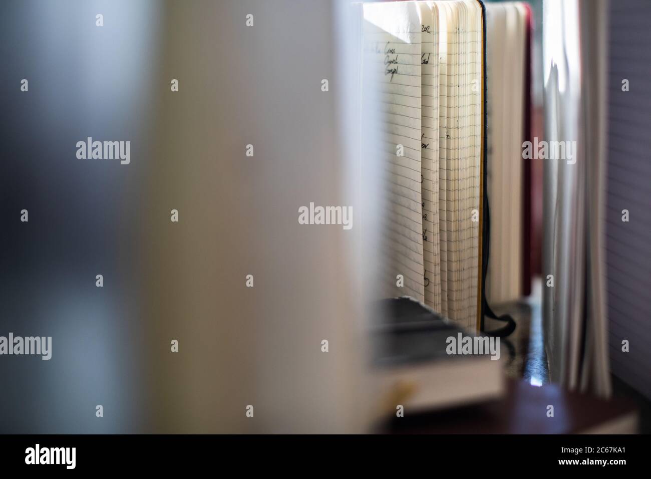 Old notebooks creating a sense of history and secrets Stock Photo - Alamy