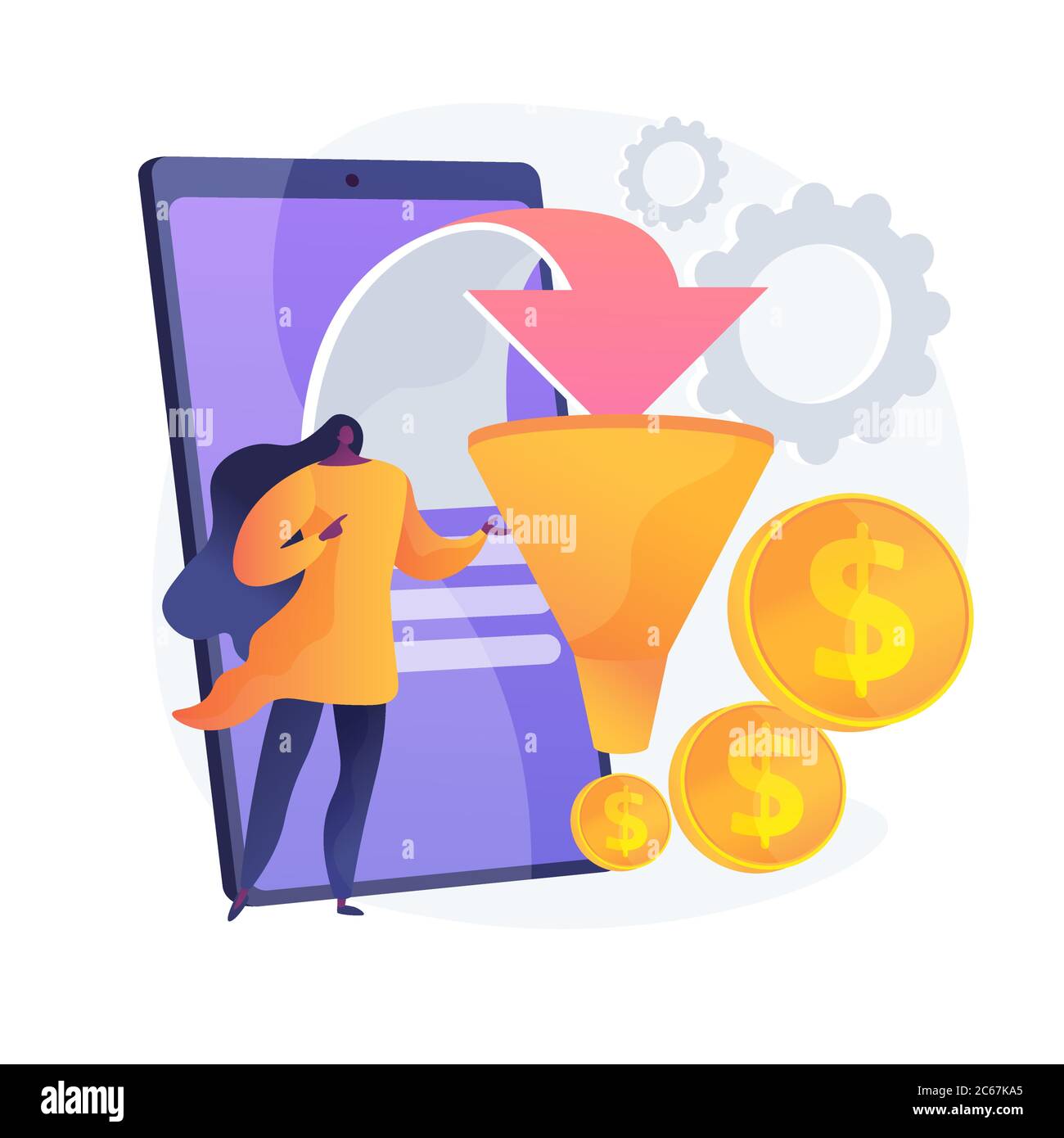 Client funnel vector concept metaphor Stock Vector Image & Art - Alamy