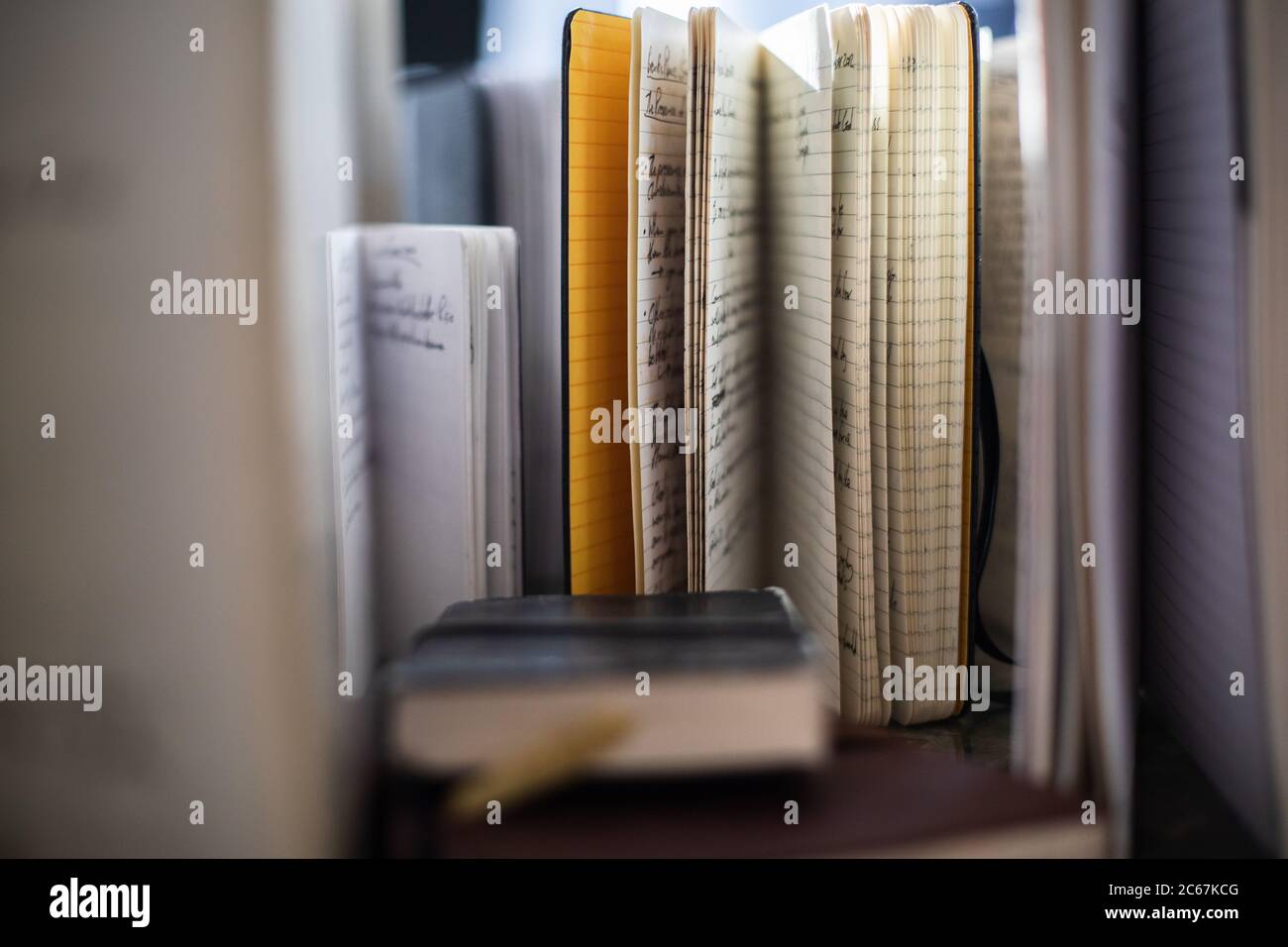 Old notebooks hi-res stock photography and images - Alamy