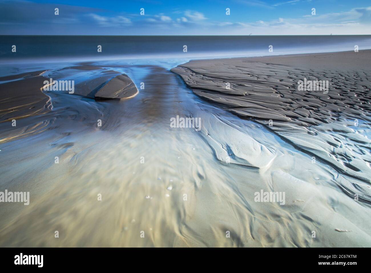Sand structures at the beach Stock Photo - Alamy