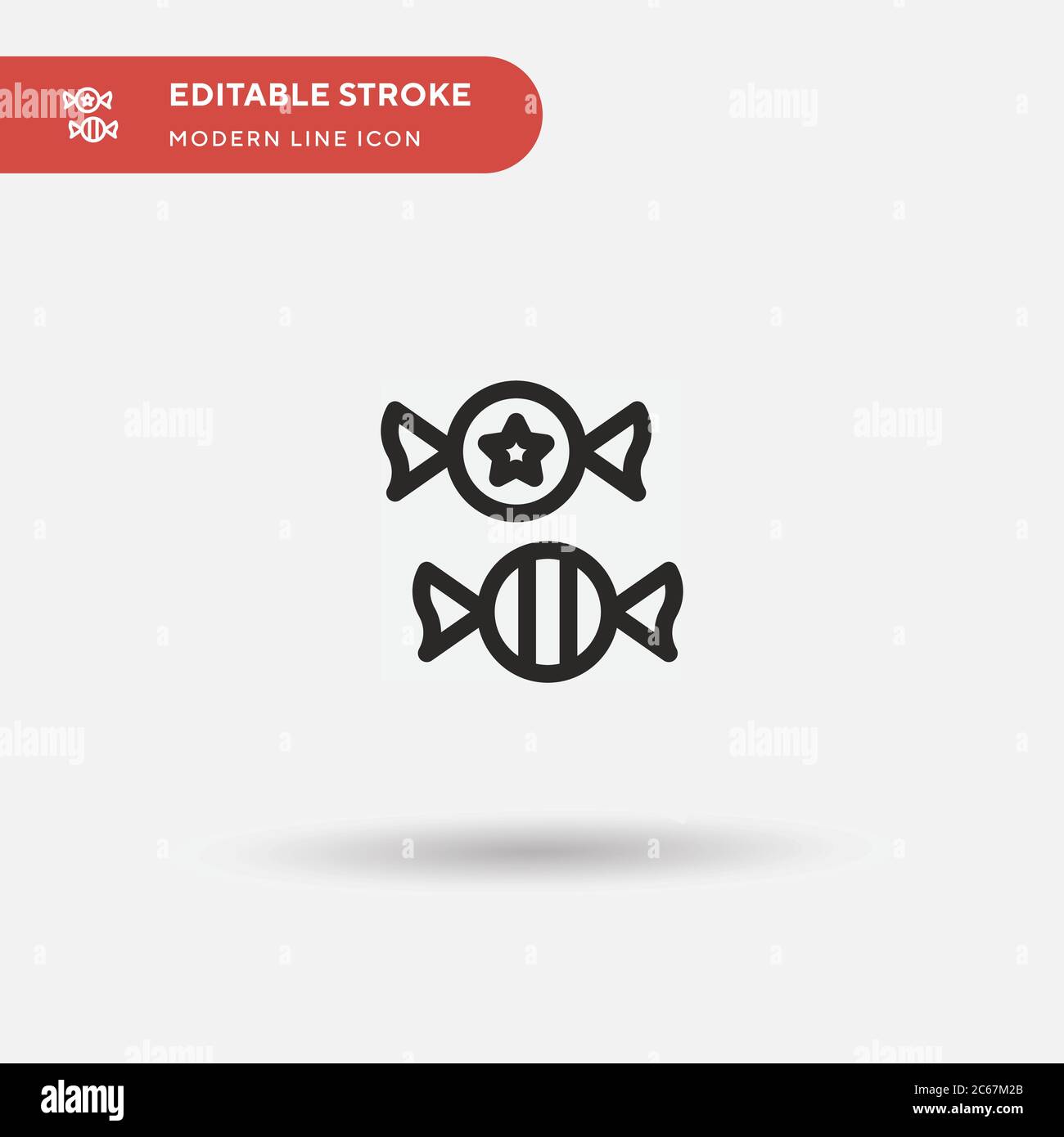 Candies Simple vector icon. Illustration symbol design template for web ...