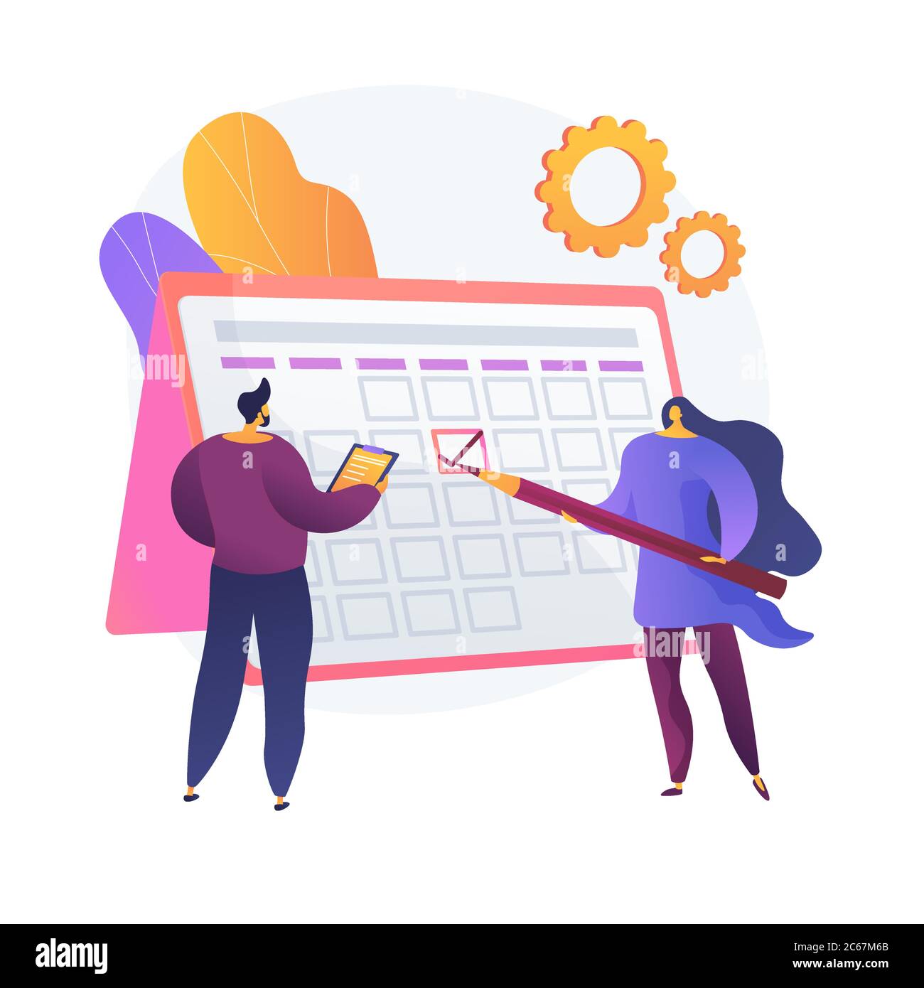 Scheduling vector concept metaphor Stock Vector Image & Art - Alamy