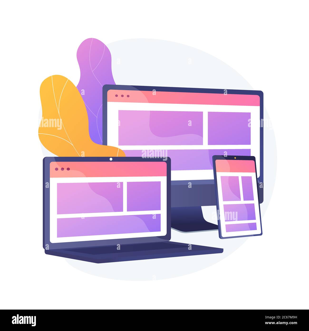 Adaptive web design vector concept metaphor Stock Vector Image & Art - Alamy