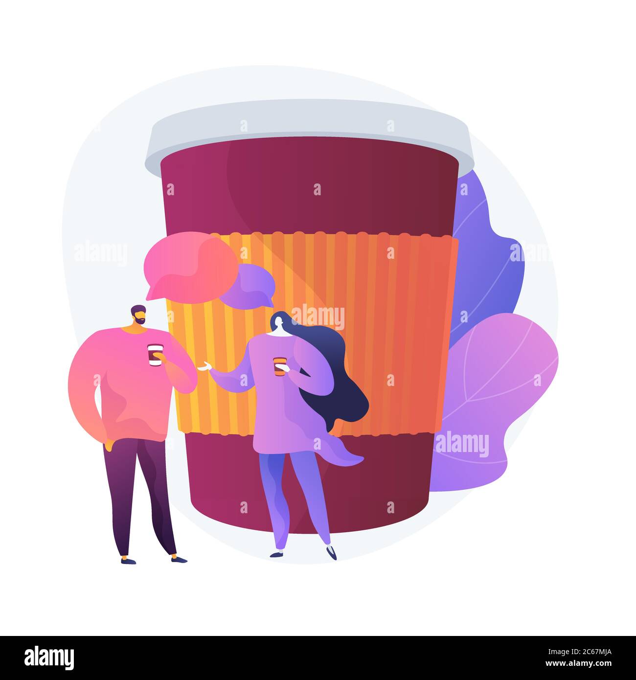 Coffee break conversation concept Cut Out Stock Images & Pictures - Alamy