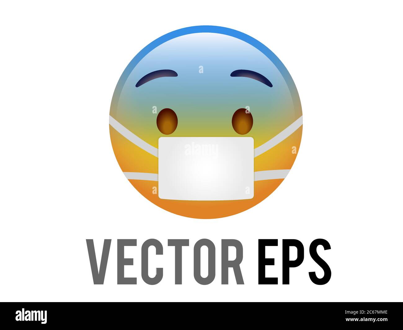 The isolated vector gradient blue and yellow scary, spooky, terrible ...