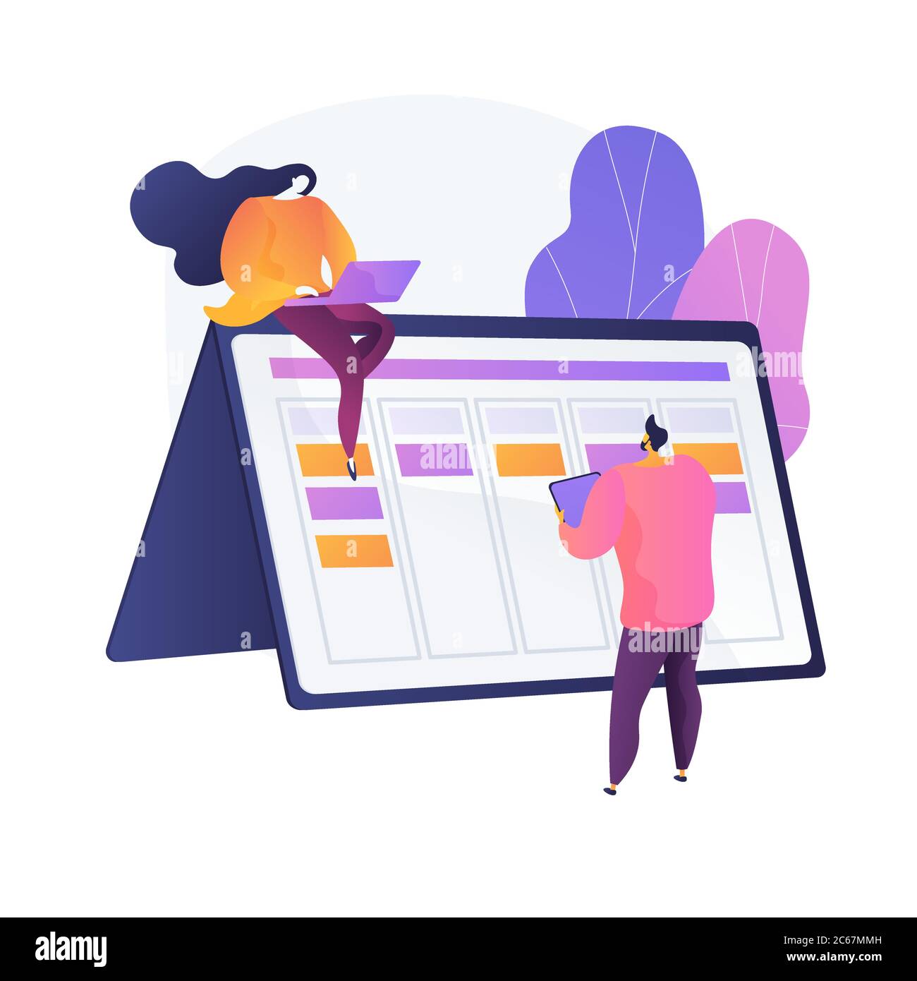 Scheduling vector concept metaphor Stock Vector Image & Art - Alamy